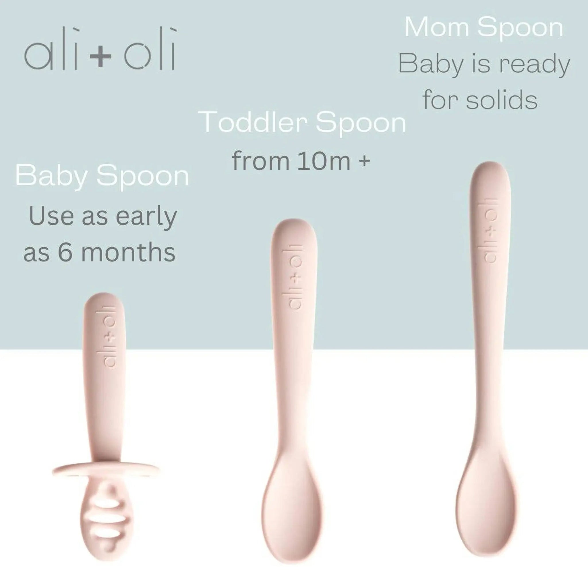 Ali+Oli 3-Pc Baby Spoon Set (Blush) - Minnie Little Things