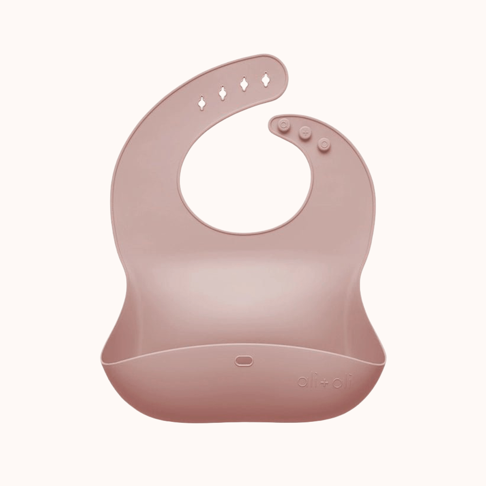Ali+Oli Silicone Baby Bib - Roll Up & Stay Closed Design – Minnie ...